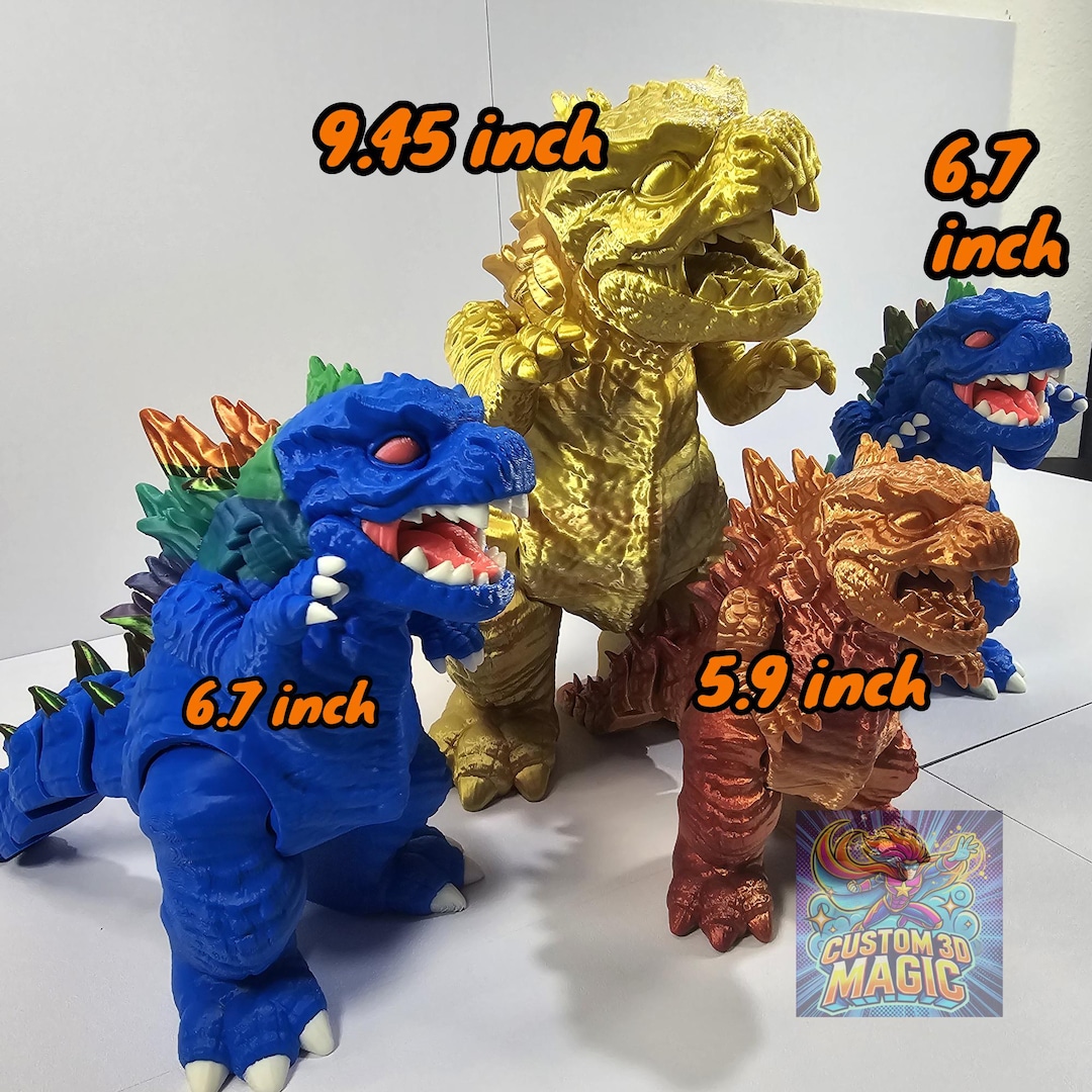 Articulated Godzilla Action Figure – 3D Printed Collectible Toy - Etsy