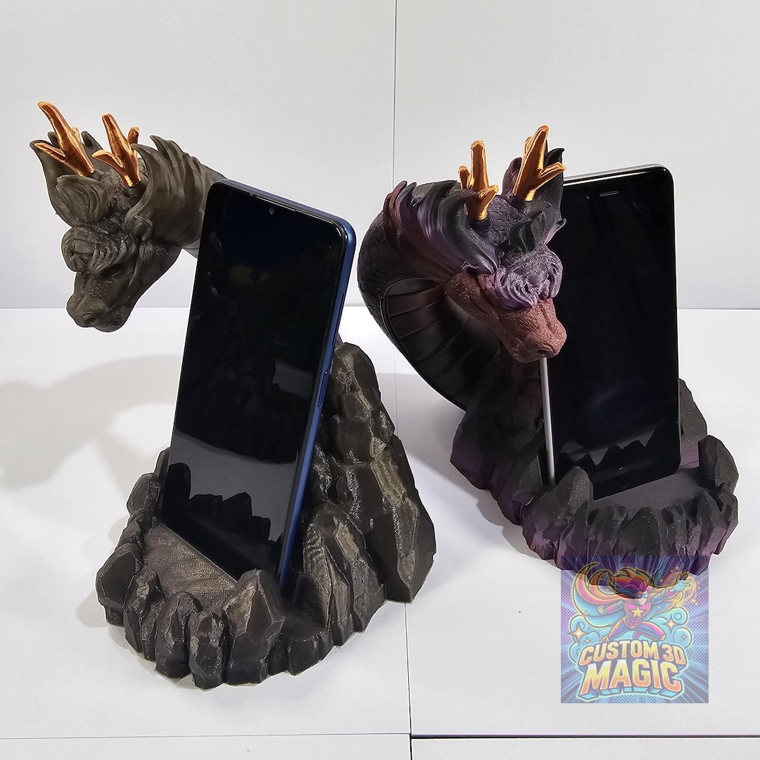 Dragon Phone Holder Unique Cell Stand Desk Organizer 3D Printed Decor ...