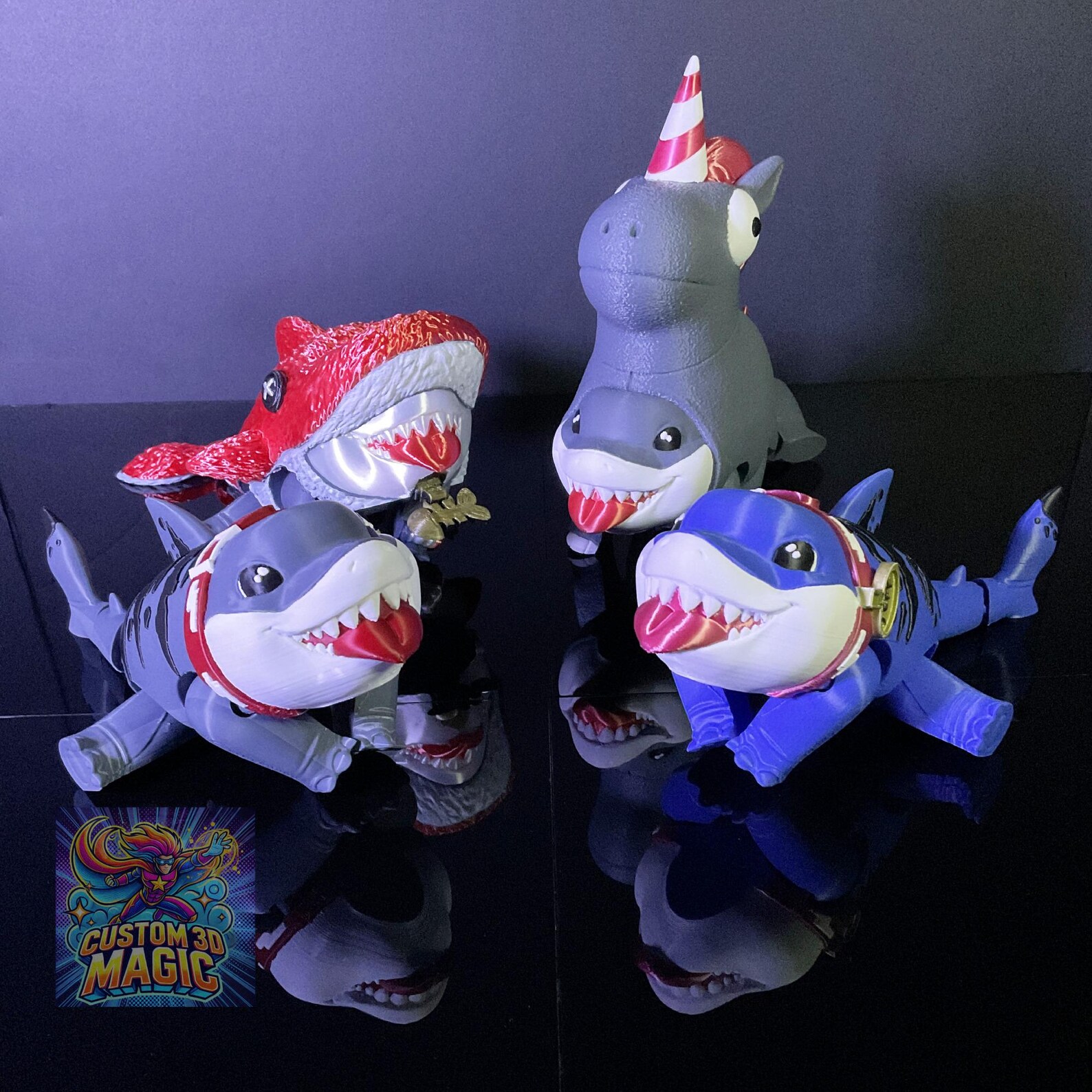 Jeff the Land Shark Plush Toy LARGE FIGURE - Rivals Figure -flexible ...