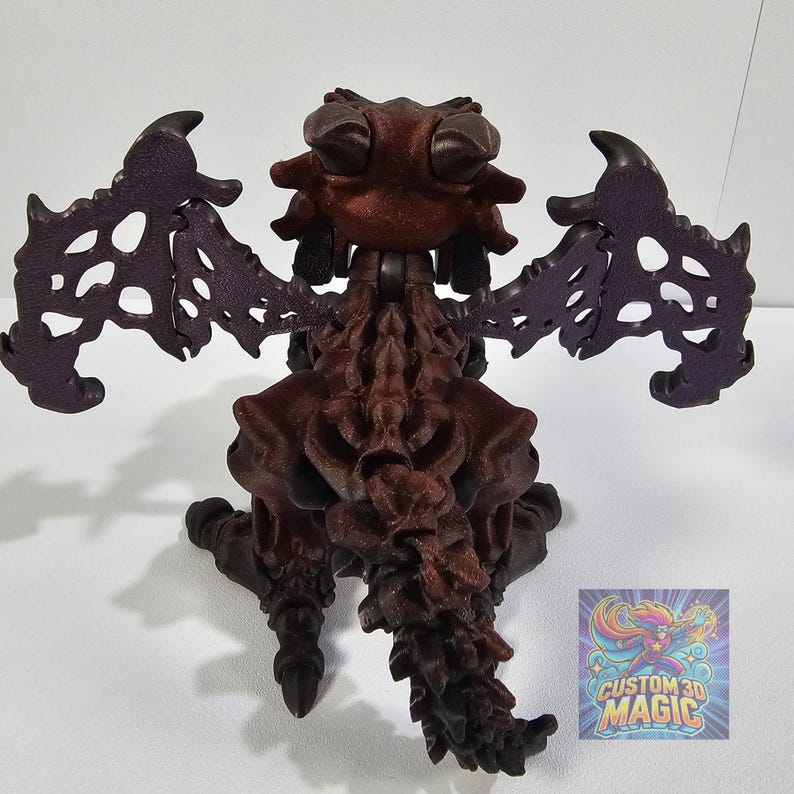Articulated Dragon PLA Toy - Play & Decor - Dragon 3d Printed Figure ...