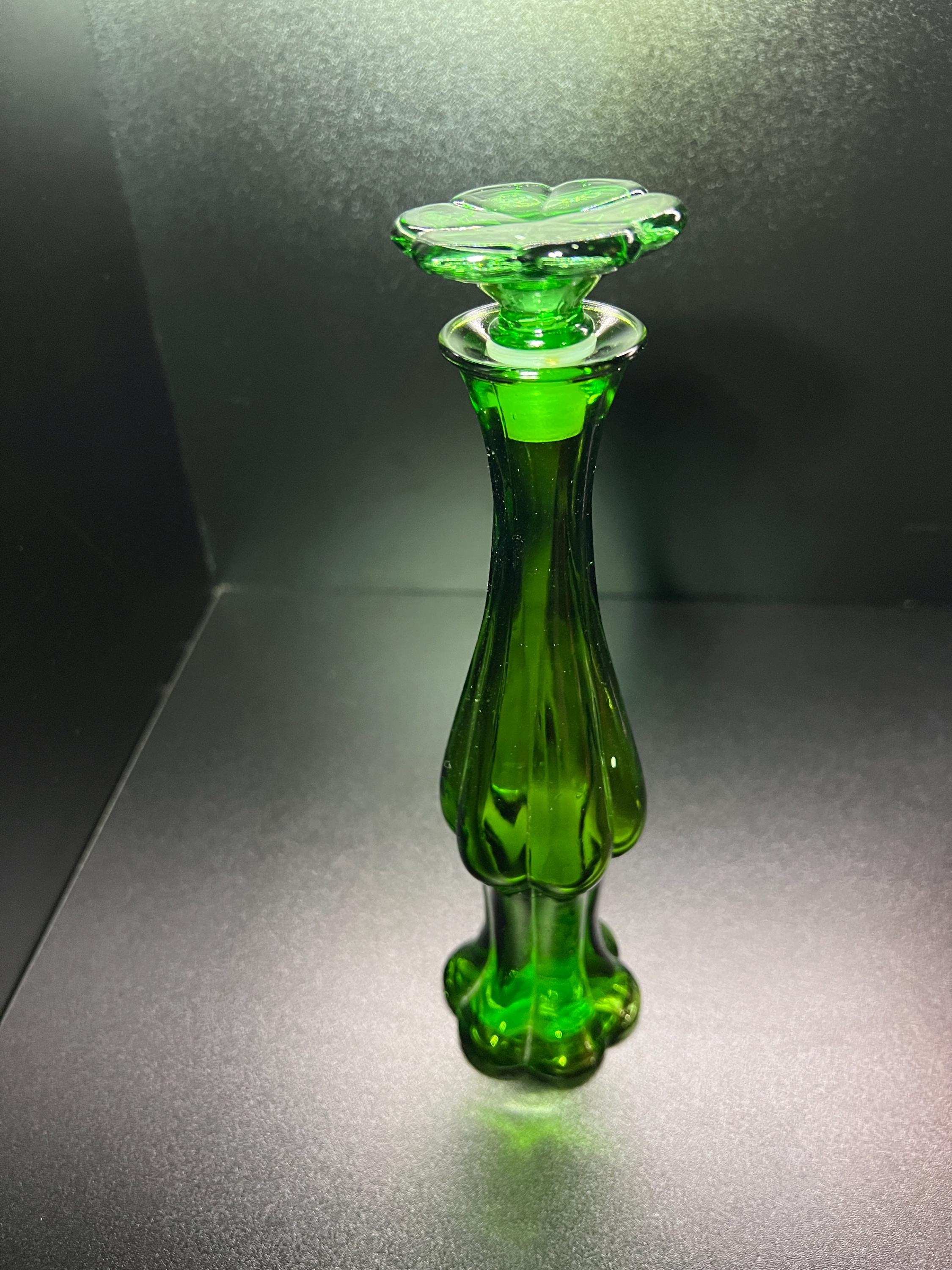 Avon 1970s Emerald Green Glass Cologne Bottle W Stopper - Etsy