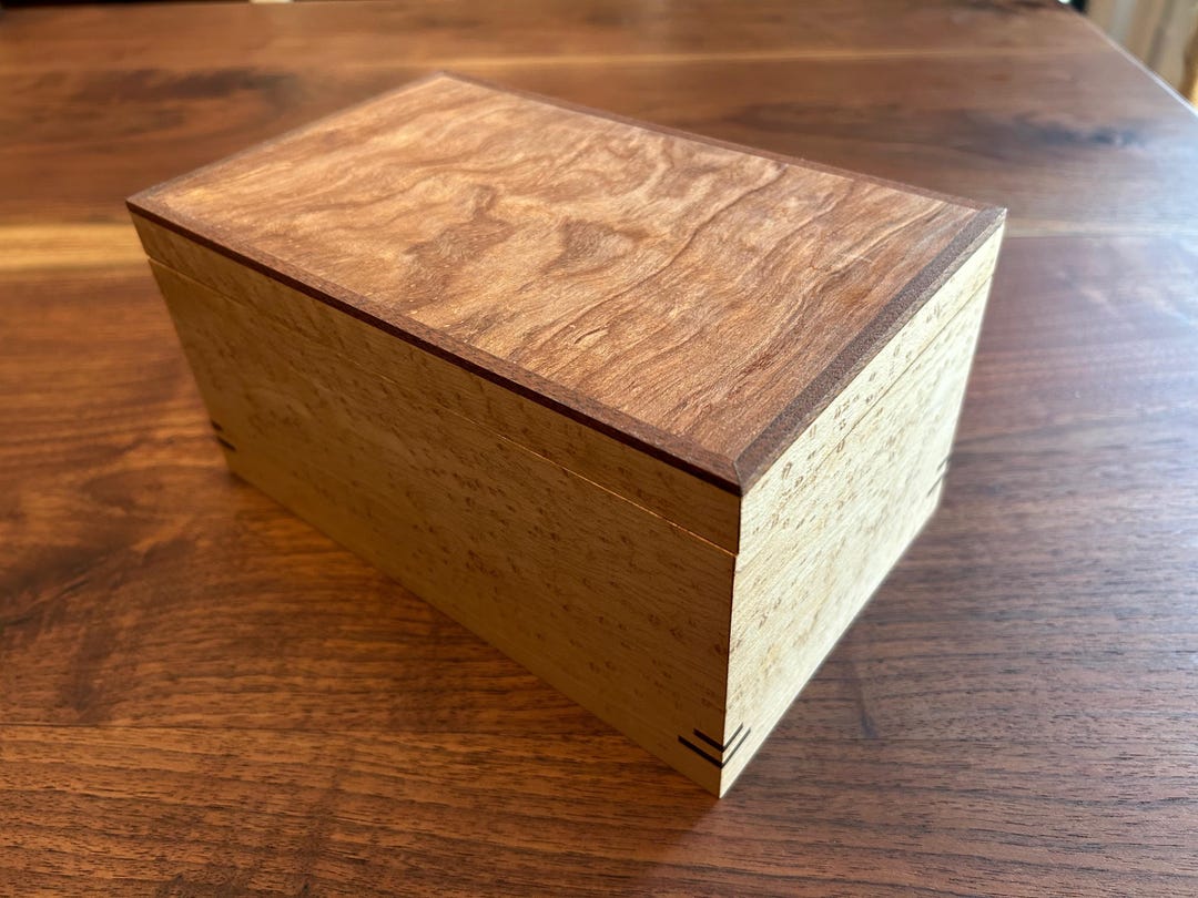 Custom Hand-built Memory Box With Birds-eye Maple Sides and Walnut ...