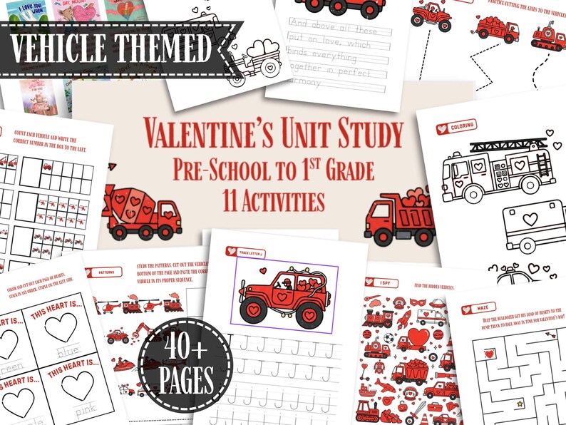 Valentines Day Mini Unit Study Homeschool Valentine Activity Printable ...