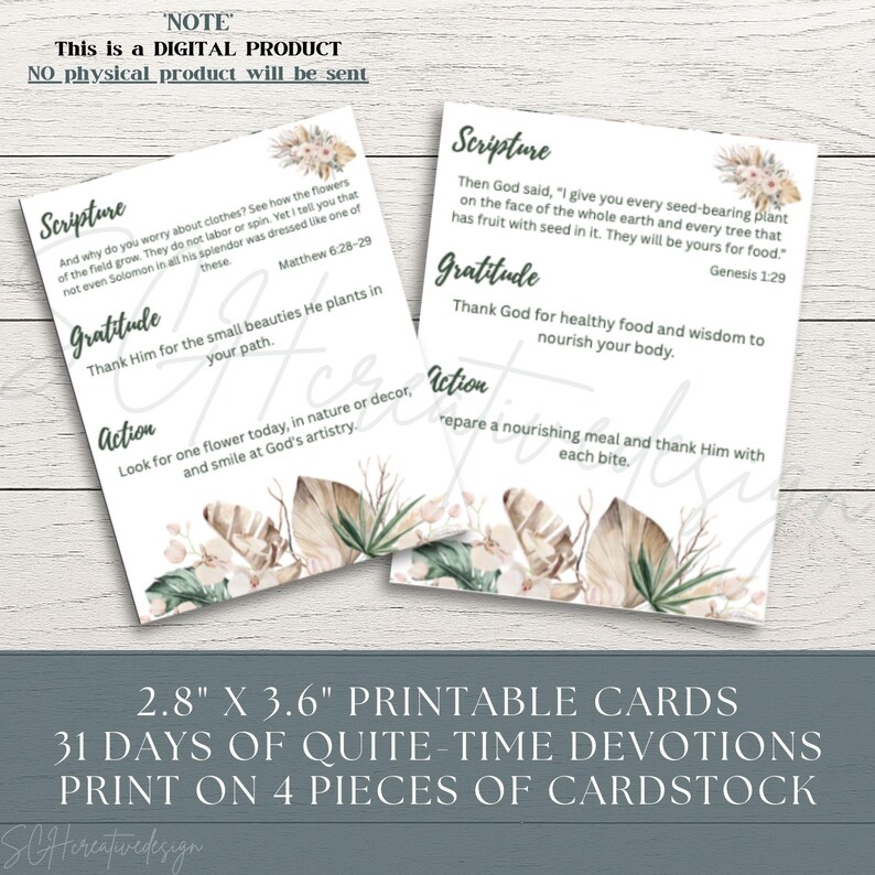 Printable Daily Devotional Cards for Mom or Grandma Digital Bible ...