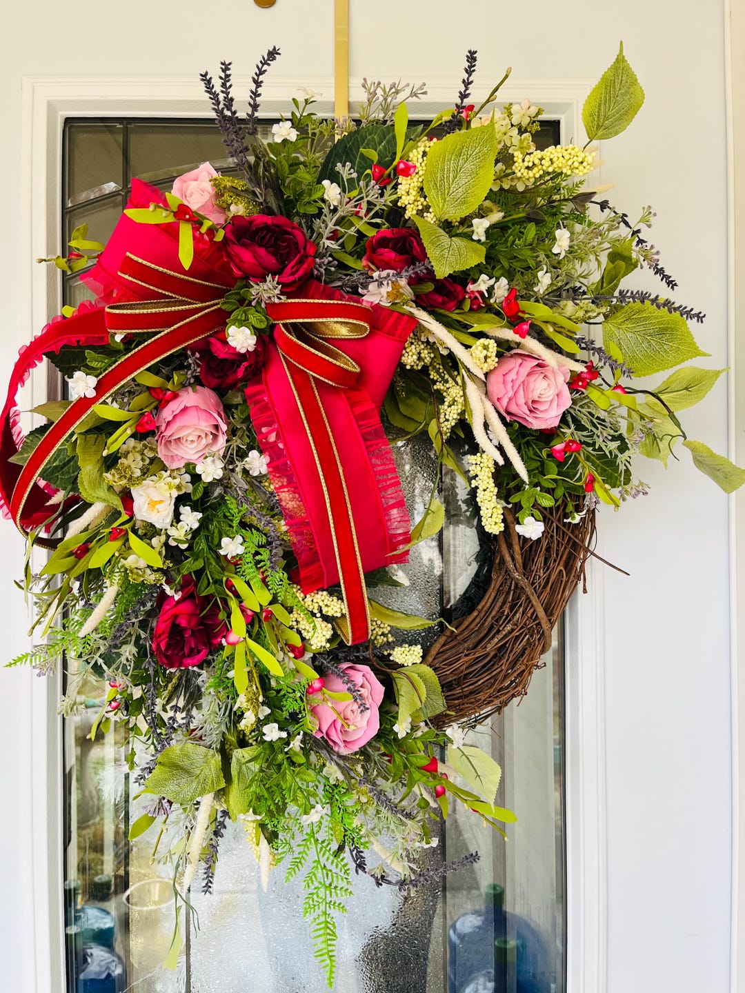 Spring Grapevine Wreath, Spring Home Decor - Etsy