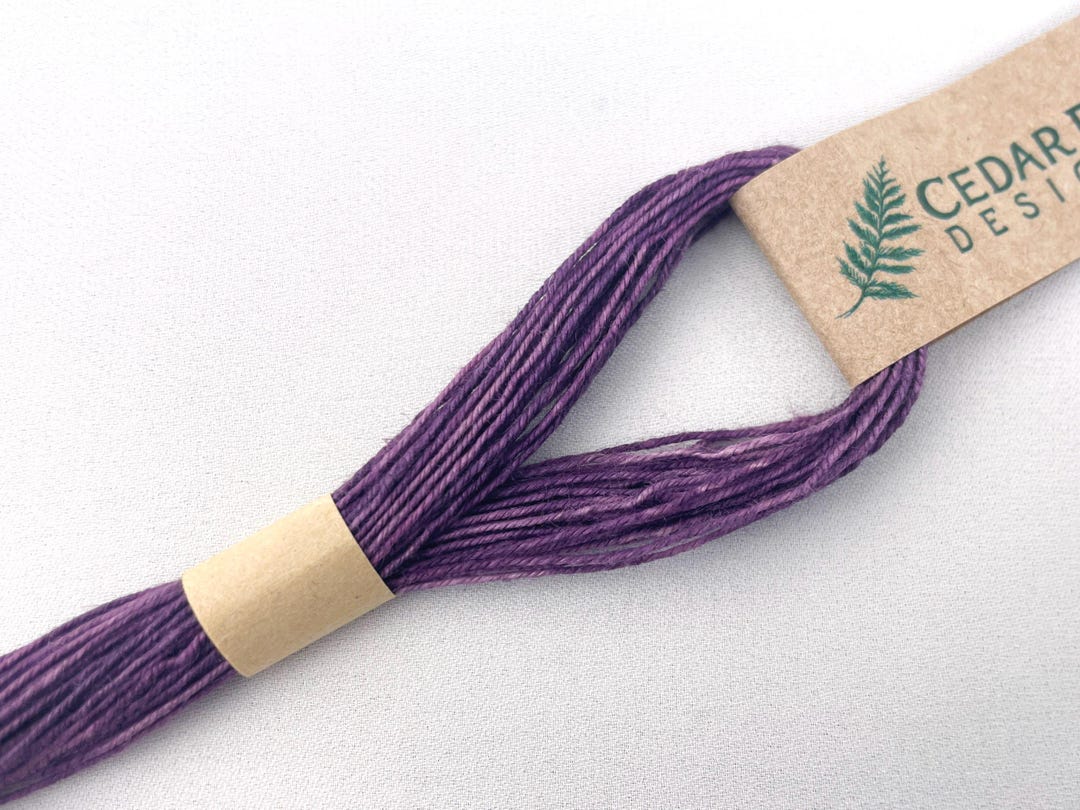 Purple Naturally Dyed Linen Bookbinding Thread, Plant Dyed 25/3 Coats Barbour Linen Thread ...