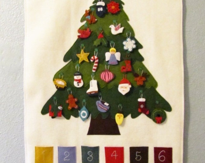 Pattern - Felt Ornament Advent Calendar Pattern, PDF, Christmas Advent ...