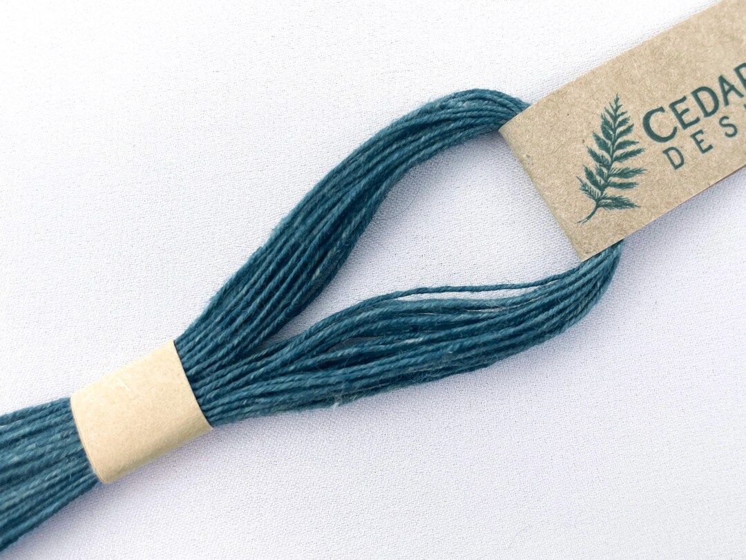 Blue Plant Dyed Linen Bookbinding Thread, Sea Blue, Ocean Colored Plant ...
