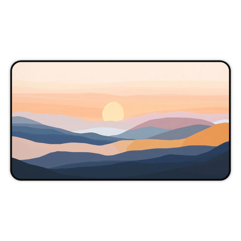 Serene Landscape Mouse Pad, Desk Mat - Aesthetic Mousepad for Office ...
