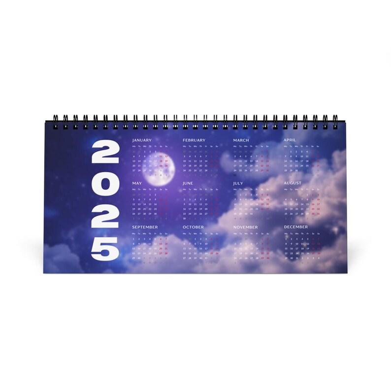 Celestial Wall Calendar, Starry Night Planner, Moon Phase Organizer ...