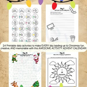 Printable Advent Calendar for Kids | 24 Days of Awesome Activities ...