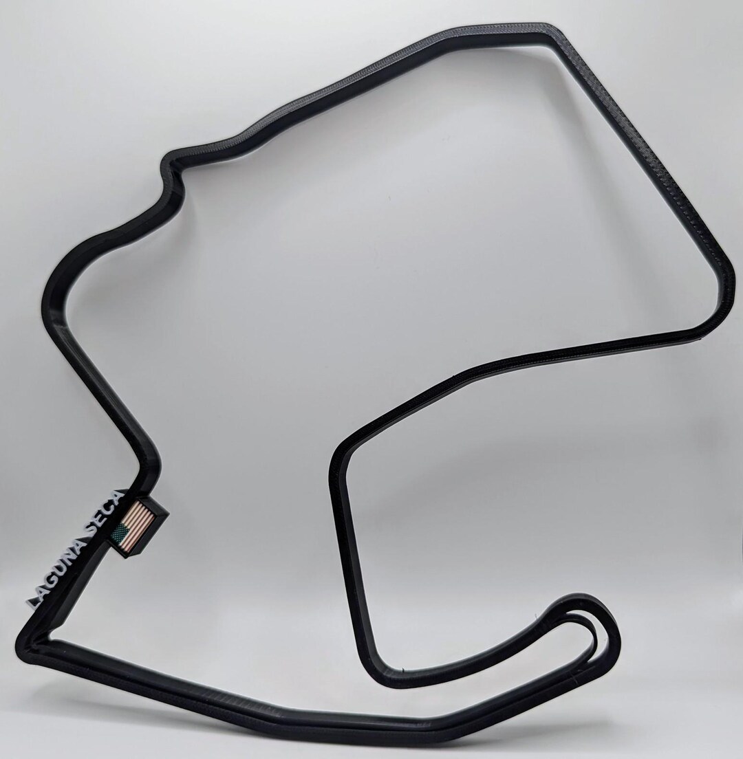 3D Printed Laguna Seca Racetrack Outline Decoration. - Etsy