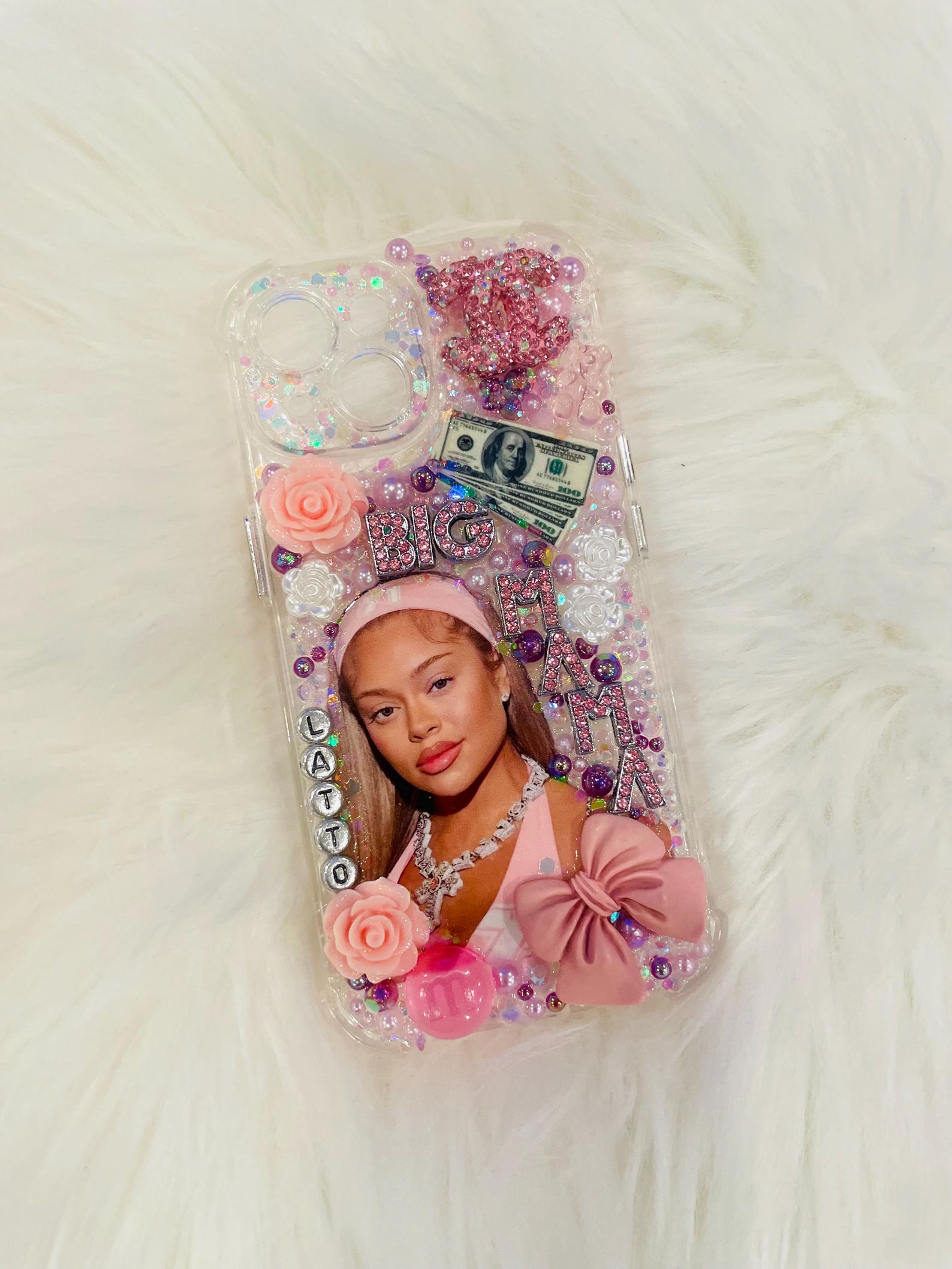 Pink Big Mama Latto iPhone Android Trendy Custom Clear Junk Cell Phone ...
