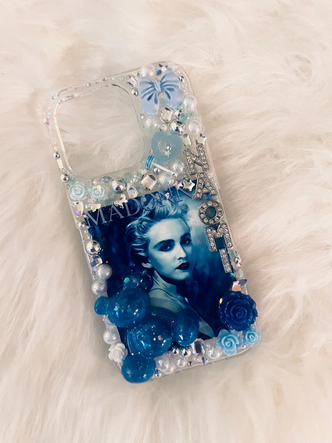 Blue Silver Madge Madonna iPhone Android Trendy Custom Junk Cell Phone ...