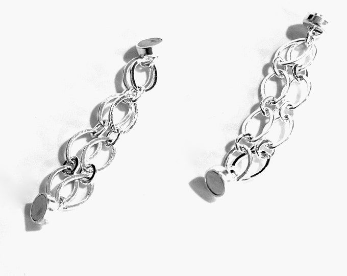 A Pair of 2" Magnetic Chain Extender Links, Multi Use Silver Chain ...