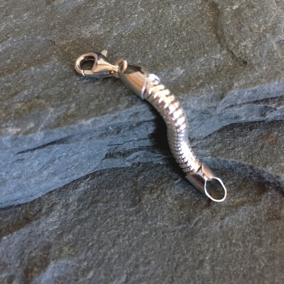 Custom 4mm Sterling Silver Plated Snake Chain Extender, Choose Length ...