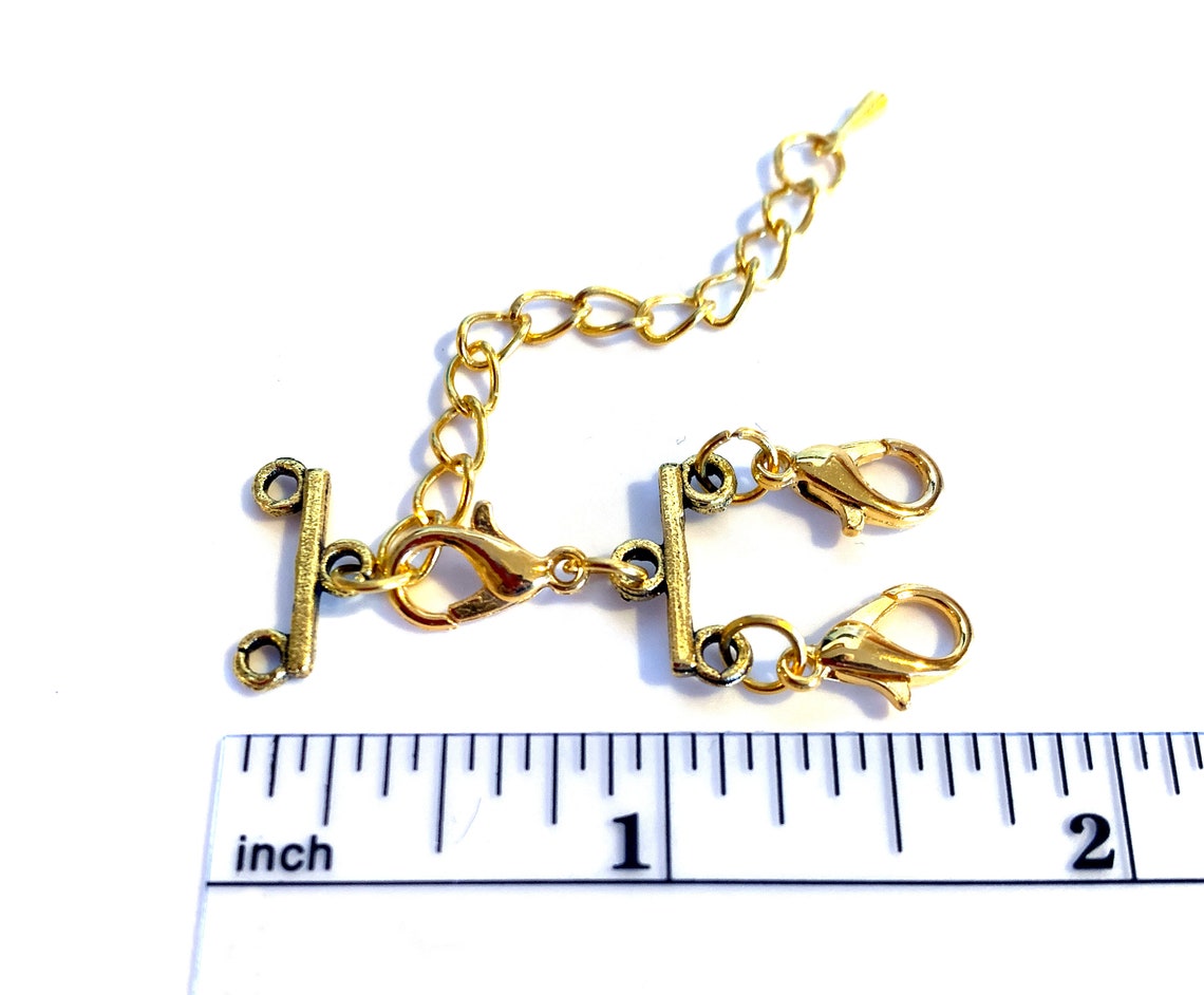 Two Strand Layering Clasp Gold Plated 2 Strand Necklet - Etsy