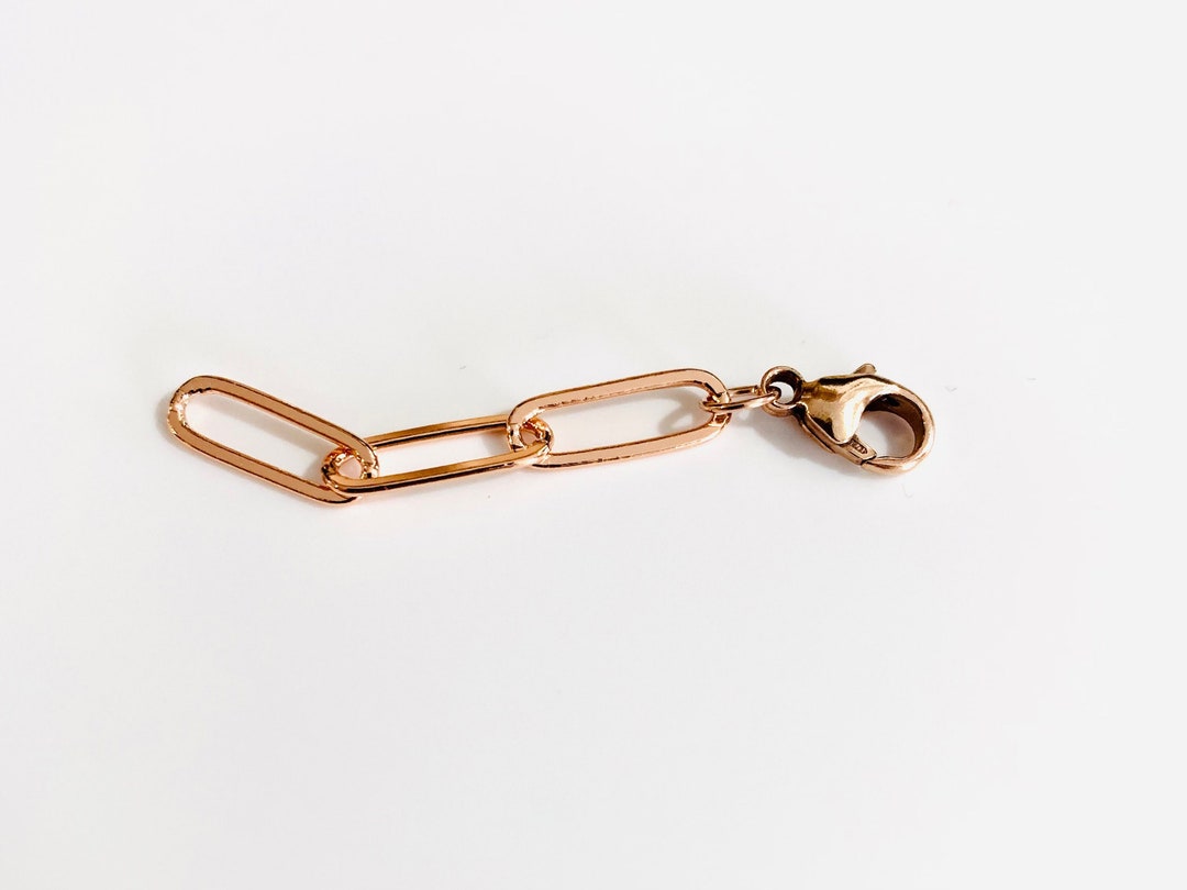 Rose Gold Paperclip Chain Extender 2 Inch Necklace or Bracelet ...