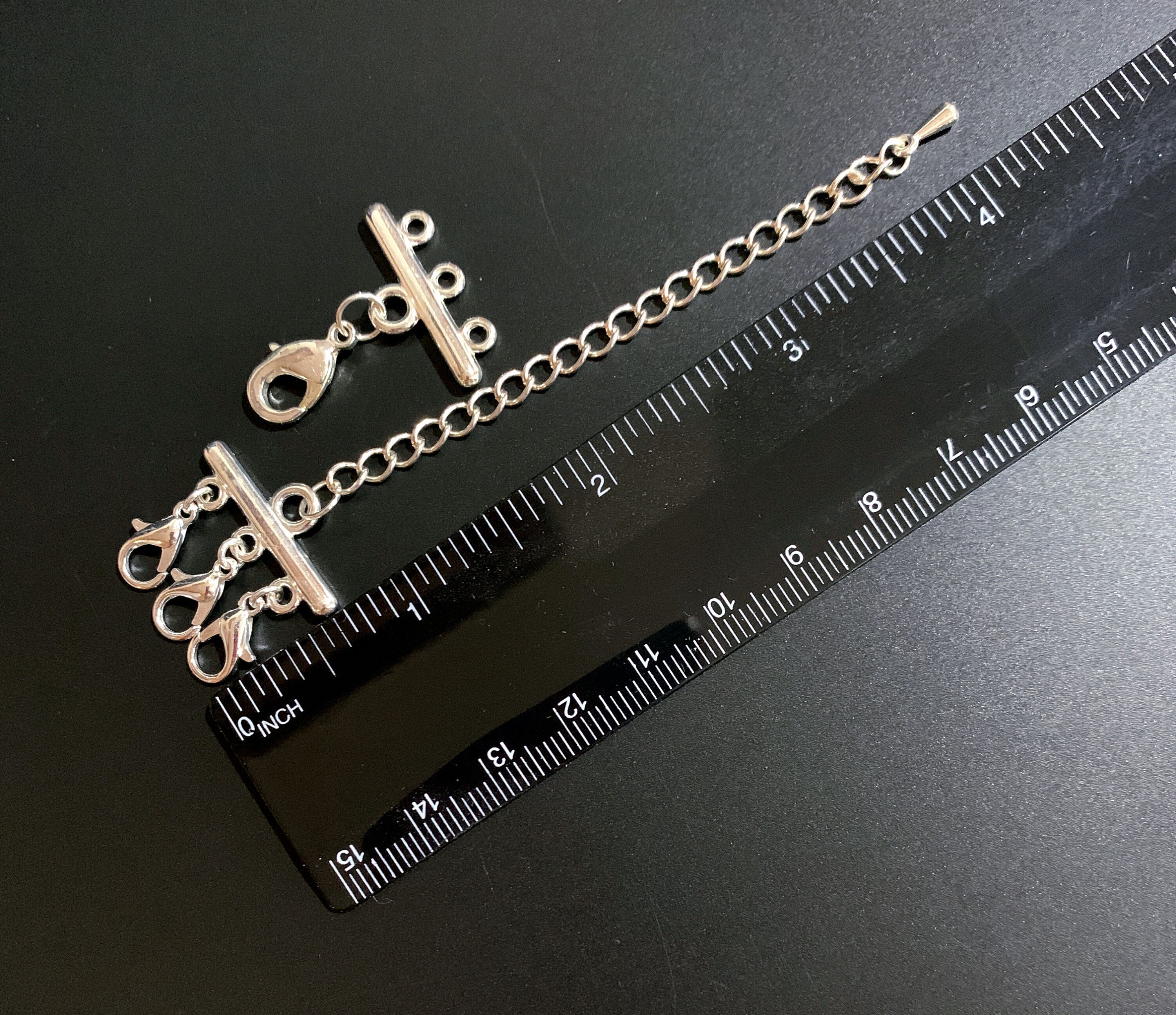 Three Strand Layering Clasp Silver Plated Necklet Silver | Etsy