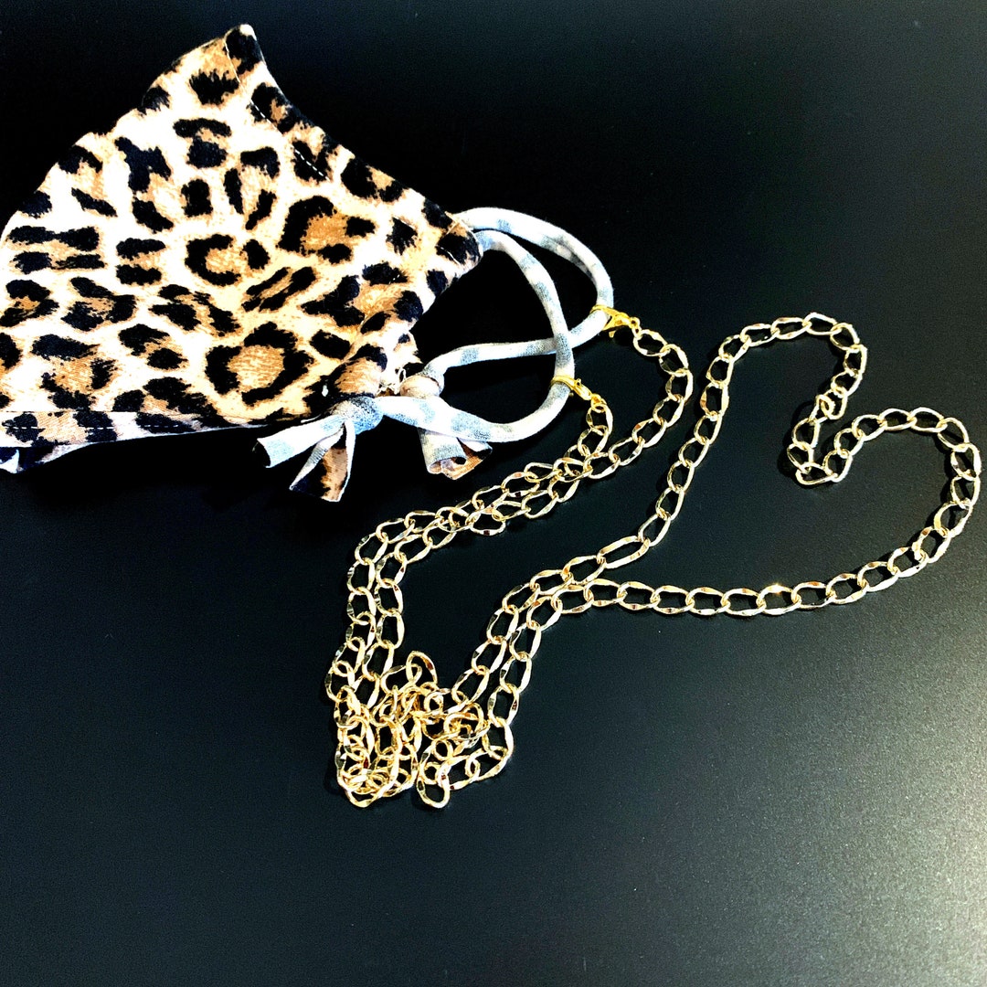 4 in 1 Face Mask Holder, Gold Chain Face Mask Holder,gold Facemask ...