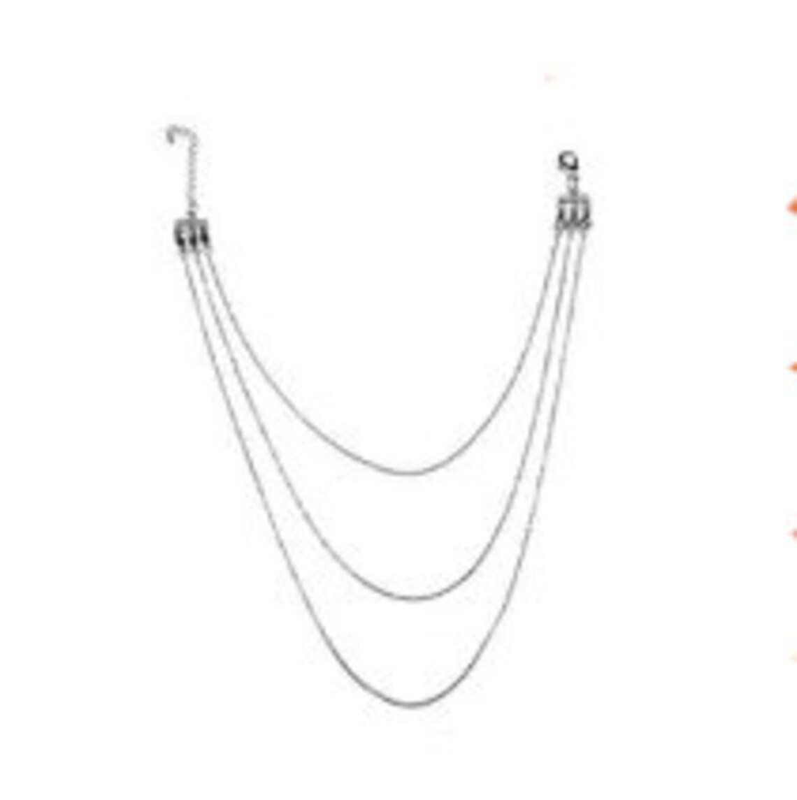 Three Strand Layering Clasp Silver Plated Necklet Silver - Etsy