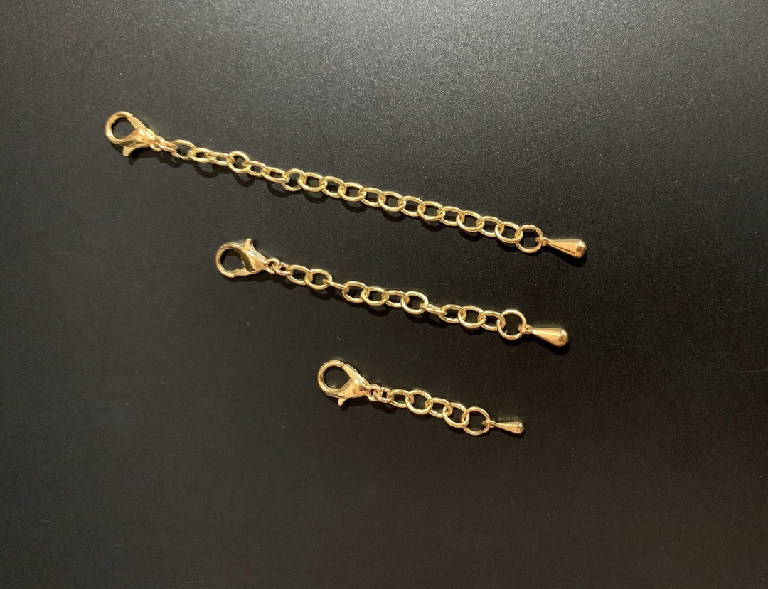 Custom Length Gold Plated Necklace Extender: Bracelet Extension - Etsy