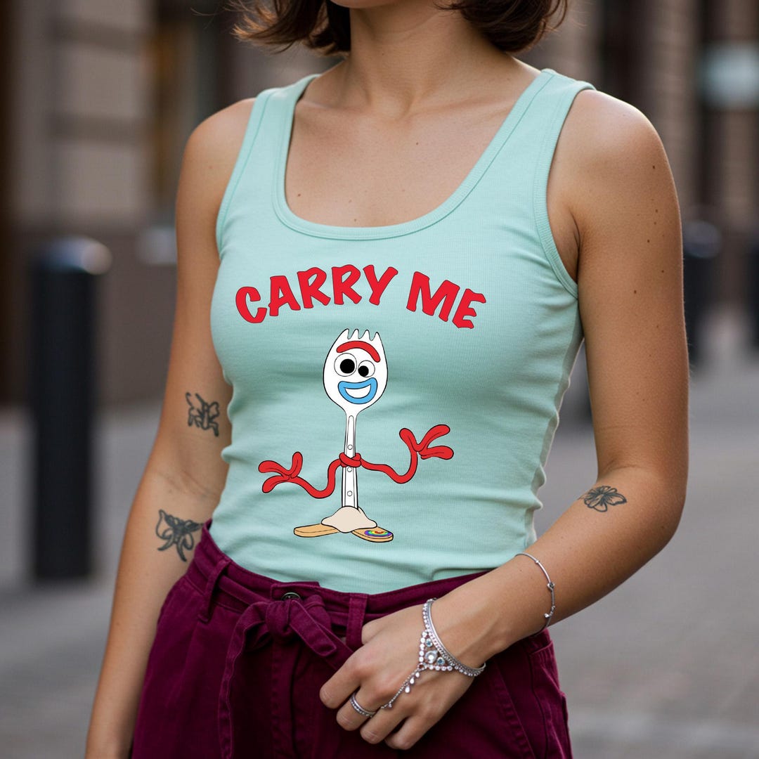 Disney Toy Story Forky Carry Me Racerback, Toy Story Forky Tee, Cool ...