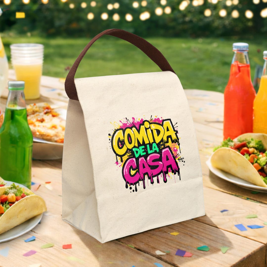 Funny Latina Comida De La Casa Canvas Cotton Lunch Bag, Mexican Mom ...