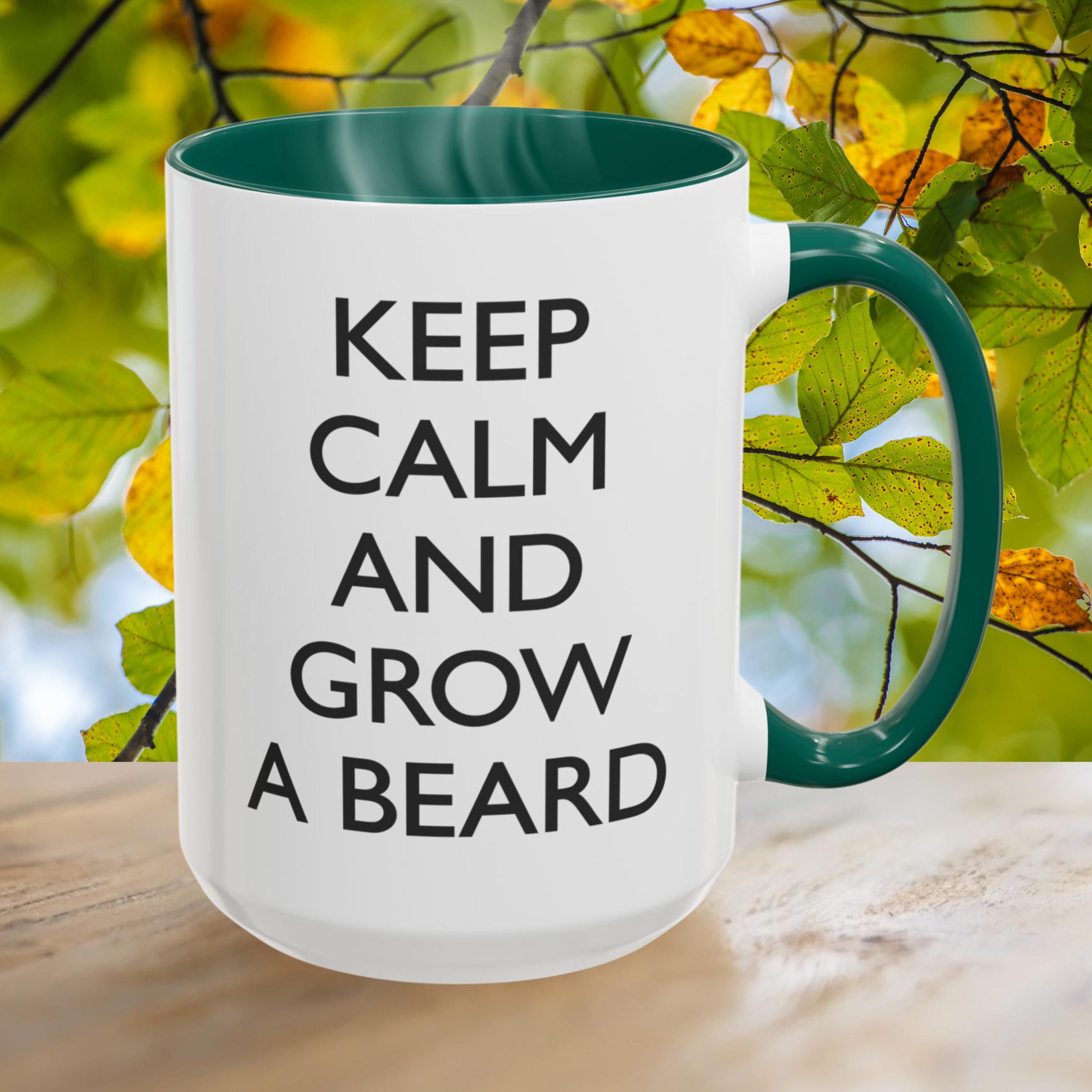 Bearded Pastor Appreciation Gift Keep Calm and Grow a Beard Funny Mug ...