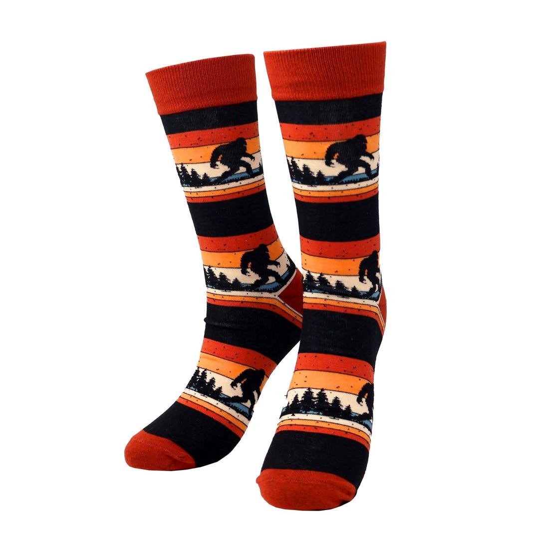 Sasquatch Forest Wanderer Socks : Unisex Cotton - Etsy