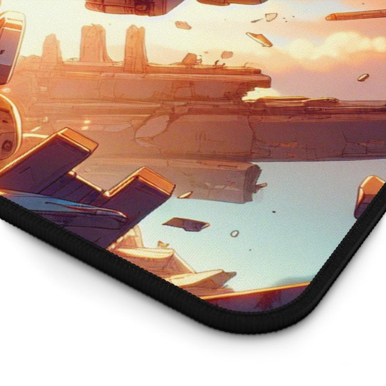 Desk Mat, Giant Anime Mech Robot Design, Gaming Mouse Pad, Desk ...