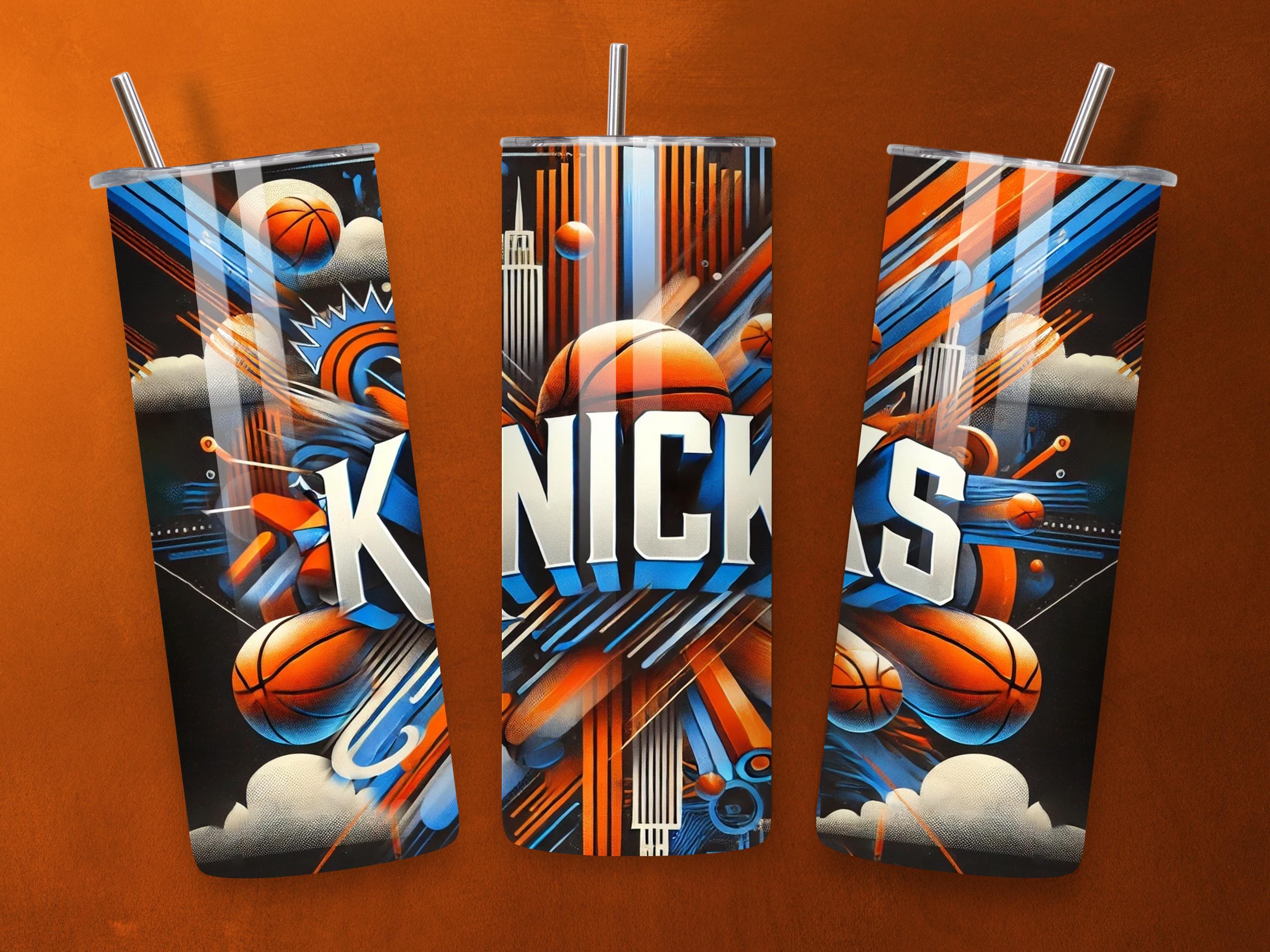 KNICK Basketball Teams 20oz Skinny Tumbler Wrap PNG, NBA Seamless ...