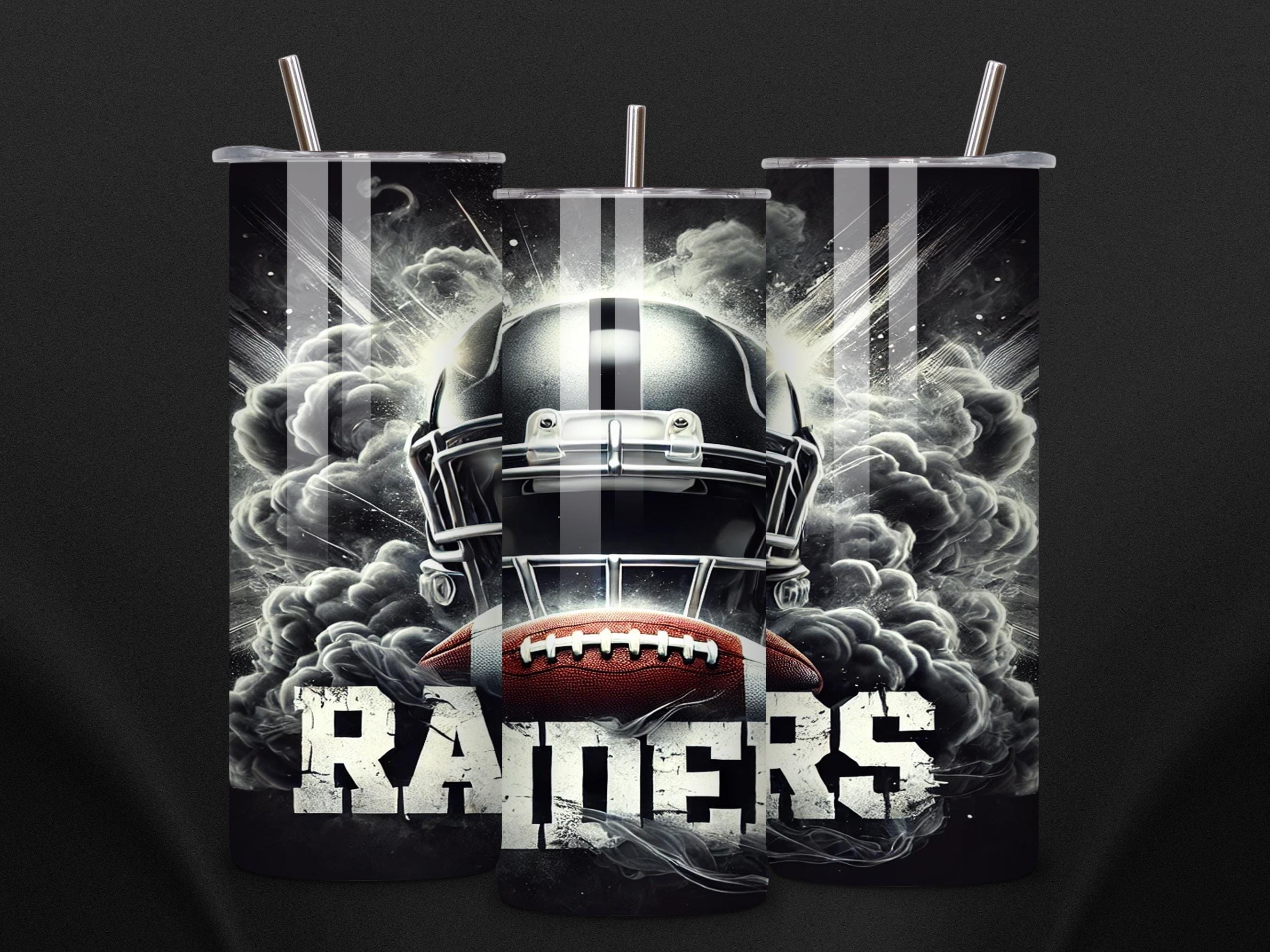 RAIDER Football Team Designs 20oz Skinny Tumbler Wrap PNG, NFL Seamless ...