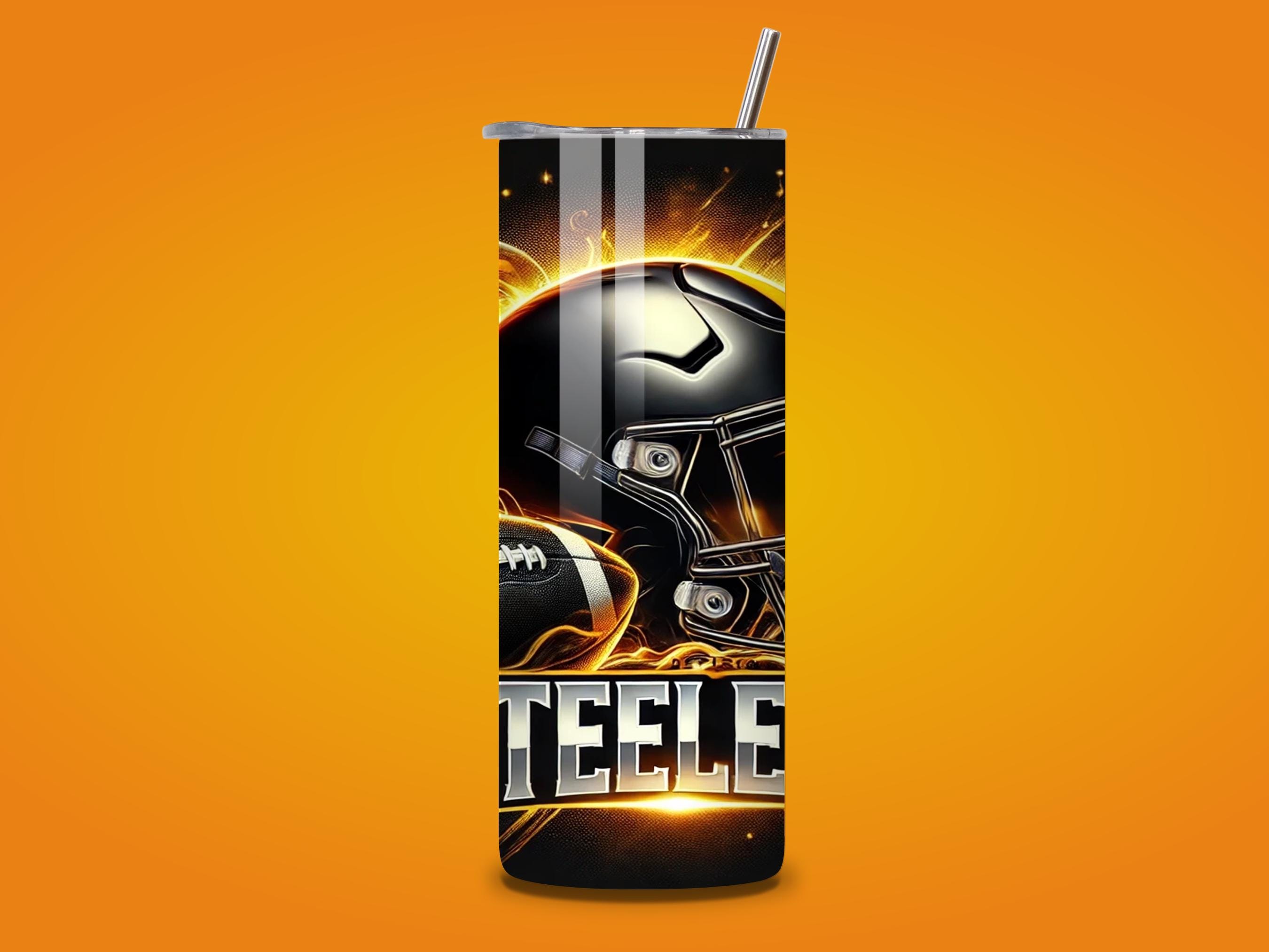 STEELER Football Team Designs 20oz Skinny Tumbler Wrap PNG, NFL ...