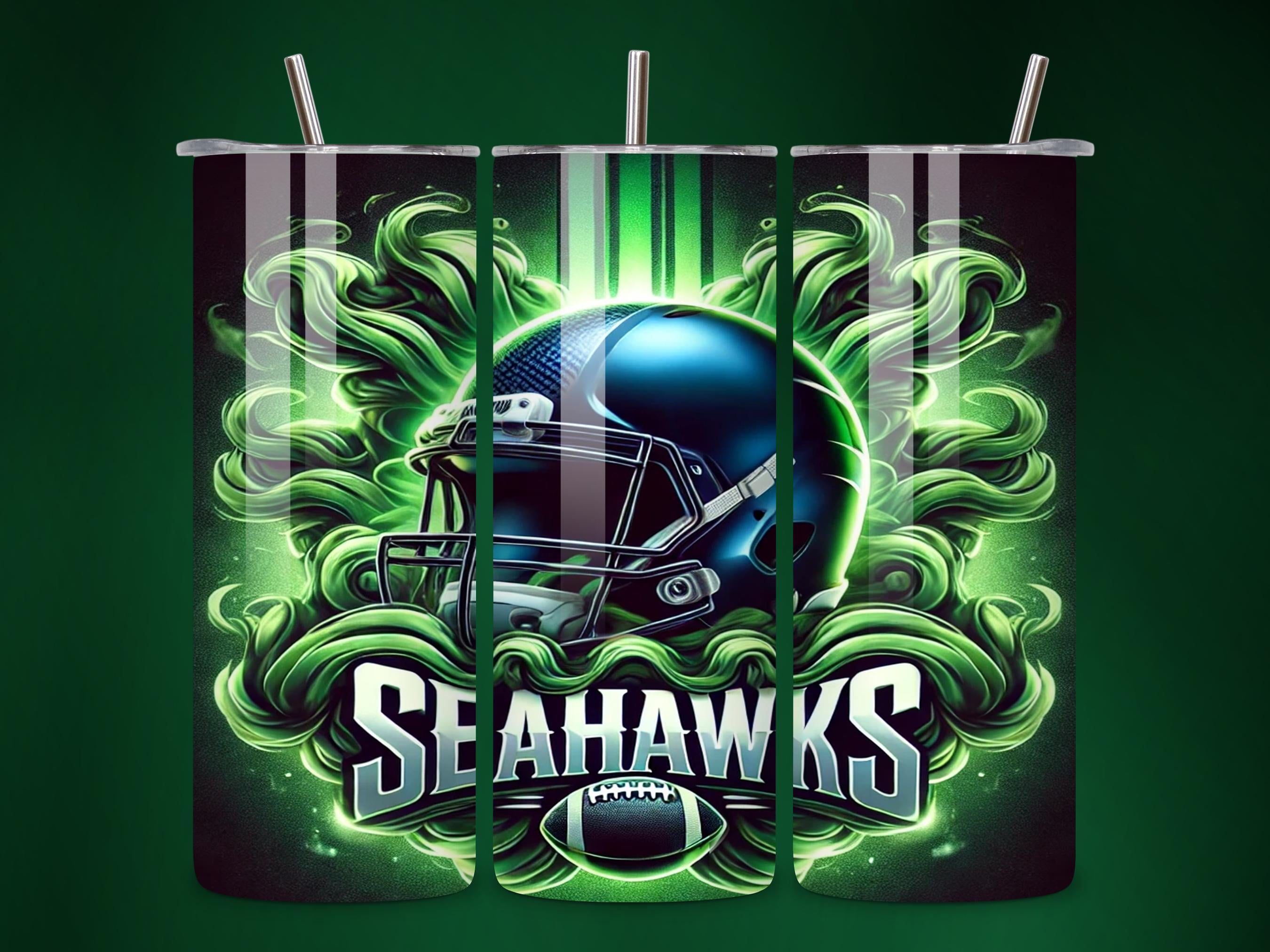 SEAHAWK Football Team Designs 20oz Skinny Tumbler Wrap PNG, NFL ...