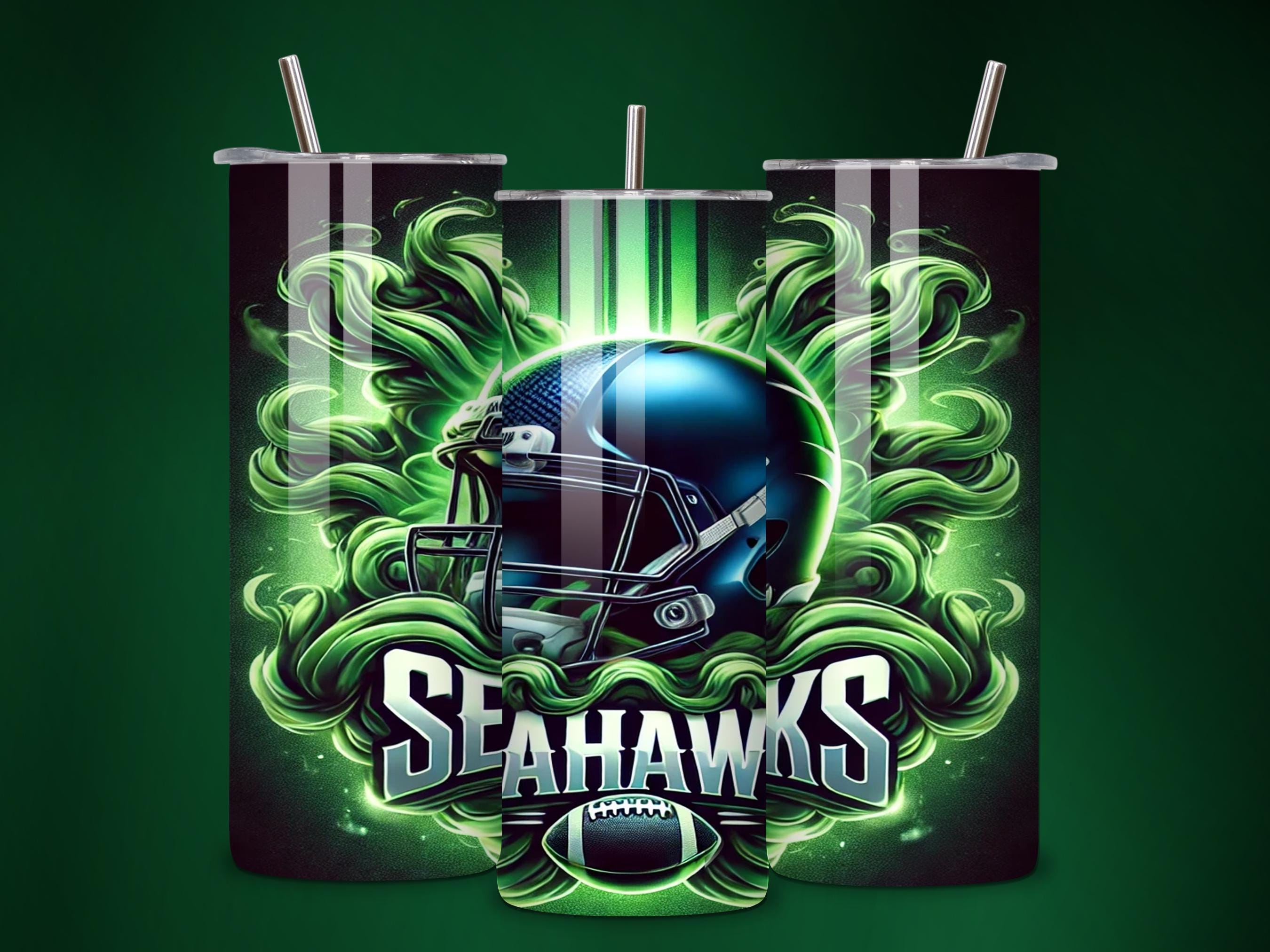 SEAHAWK Football Team Designs 20oz Skinny Tumbler Wrap PNG, NFL ...