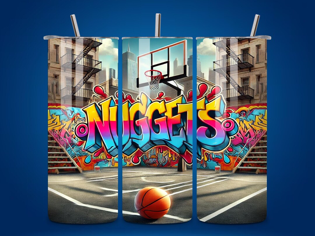 NUGGET Basketball Teams 20oz Skinny Tumbler Wrap PNG, NBA Seamless ...