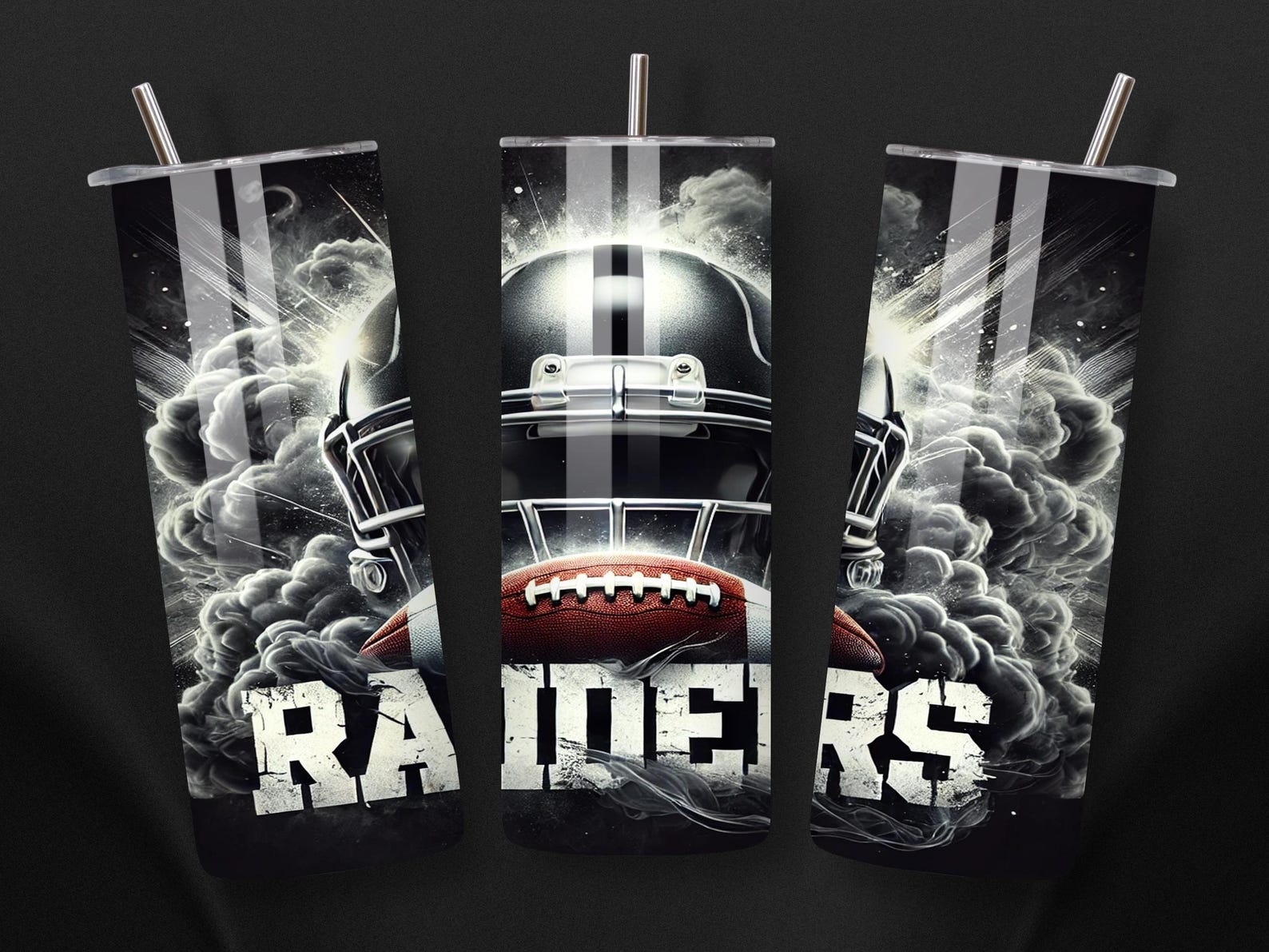 RAIDER Football Team Designs 20oz Skinny Tumbler Wrap PNG, NFL Seamless ...
