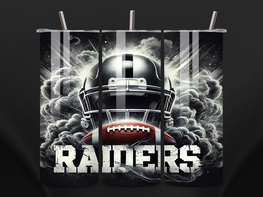 RAIDER Football Team Designs 20oz Skinny Tumbler Wrap PNG, NFL Seamless ...