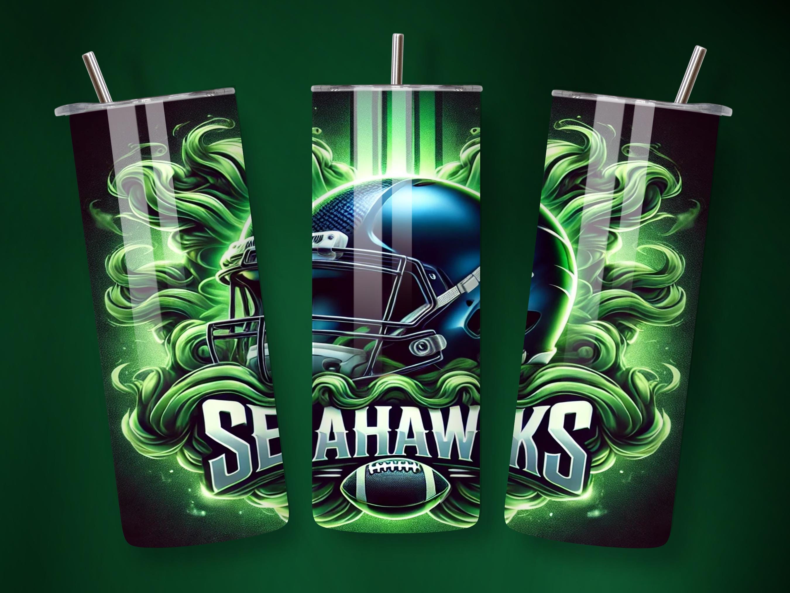 SEAHAWK Football Team Designs 20oz Skinny Tumbler Wrap PNG, NFL ...