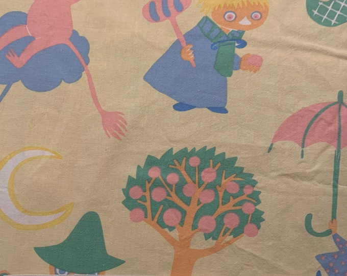Very Old Rare Vintage Moomin Fabric 70s Little My Tooticky Snufkin - Etsy