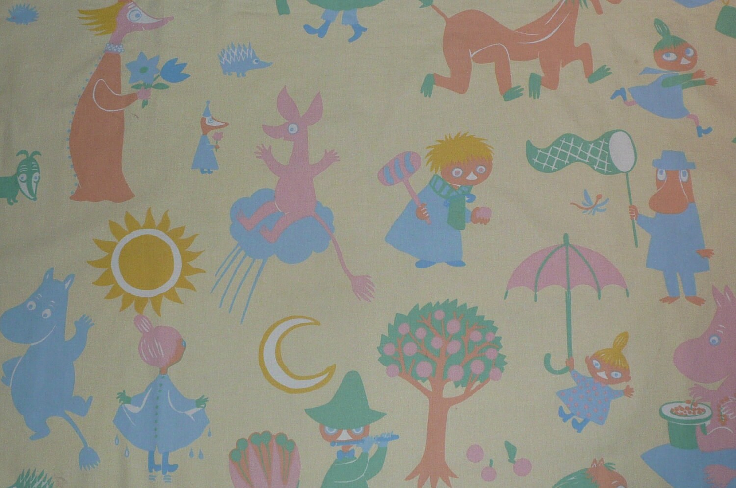 Very old rare vintage Moomin fabric 70s Little My Tooticky | Etsy