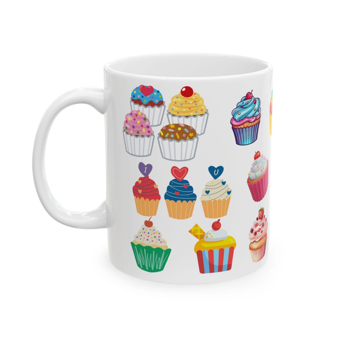 Cupcake Coffee Mug, Cupcake Mug, Cupcakes, Cupcake Ceramic Mug, 11oz ...