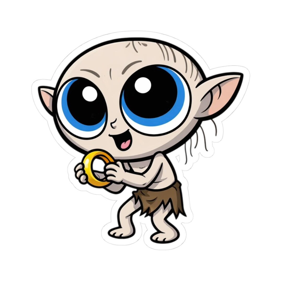 Lord of the Rings, Gollum Powerpuff Style Sticker - Etsy