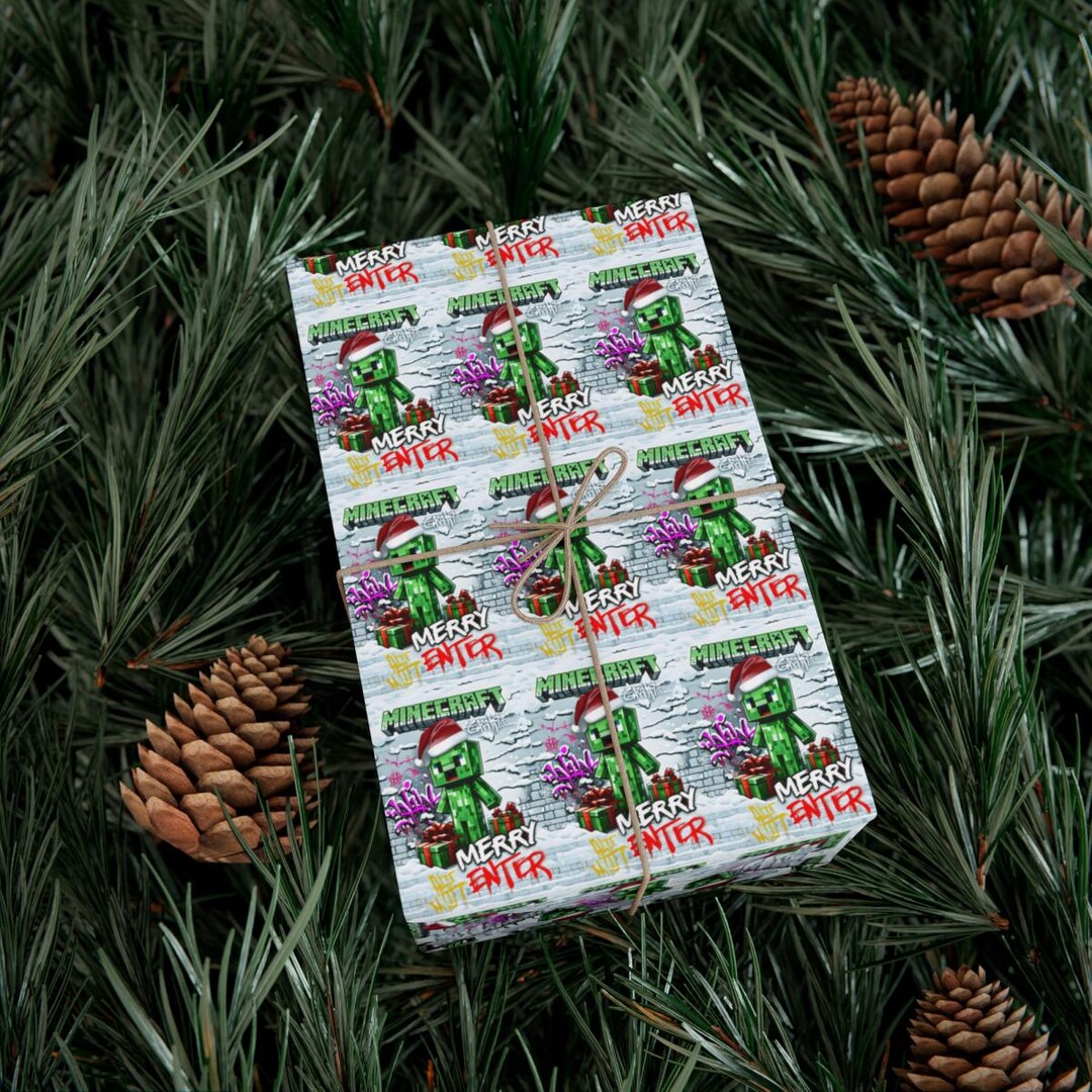 Minecraft Wrapping Paper - Etsy