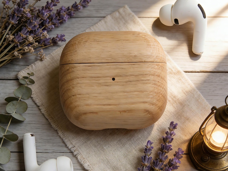 Engraved Wood Airpods Case, Handmade Protective Apple Earpods Cover ...