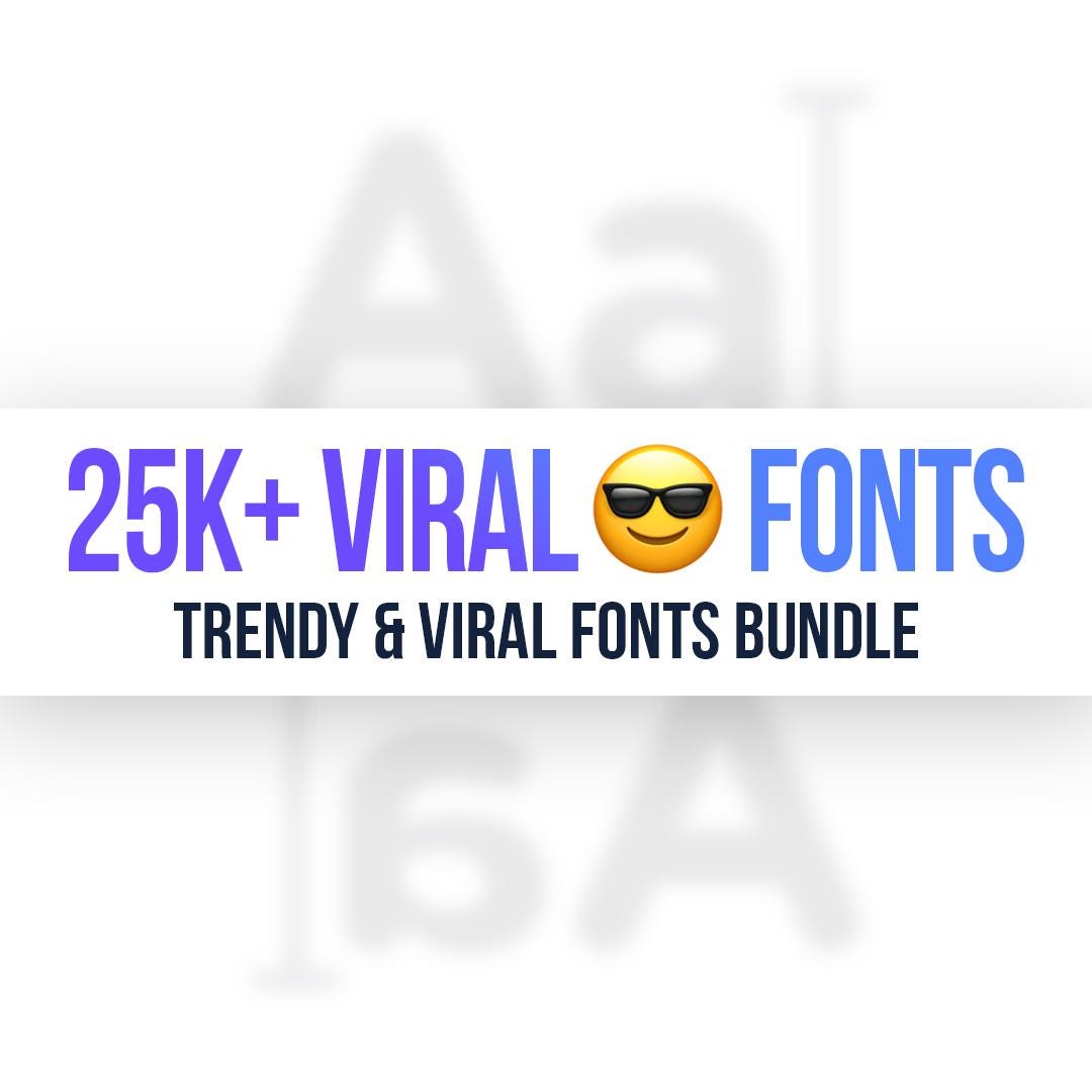 25,000+ Viral Fonts Bundle for Reels & Social Media - Etsy