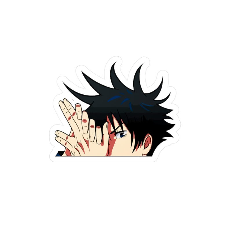 Anime Megumi Fushiguro Sticker, Kiss-cut Vinyl Decal for Laptop, Water ...