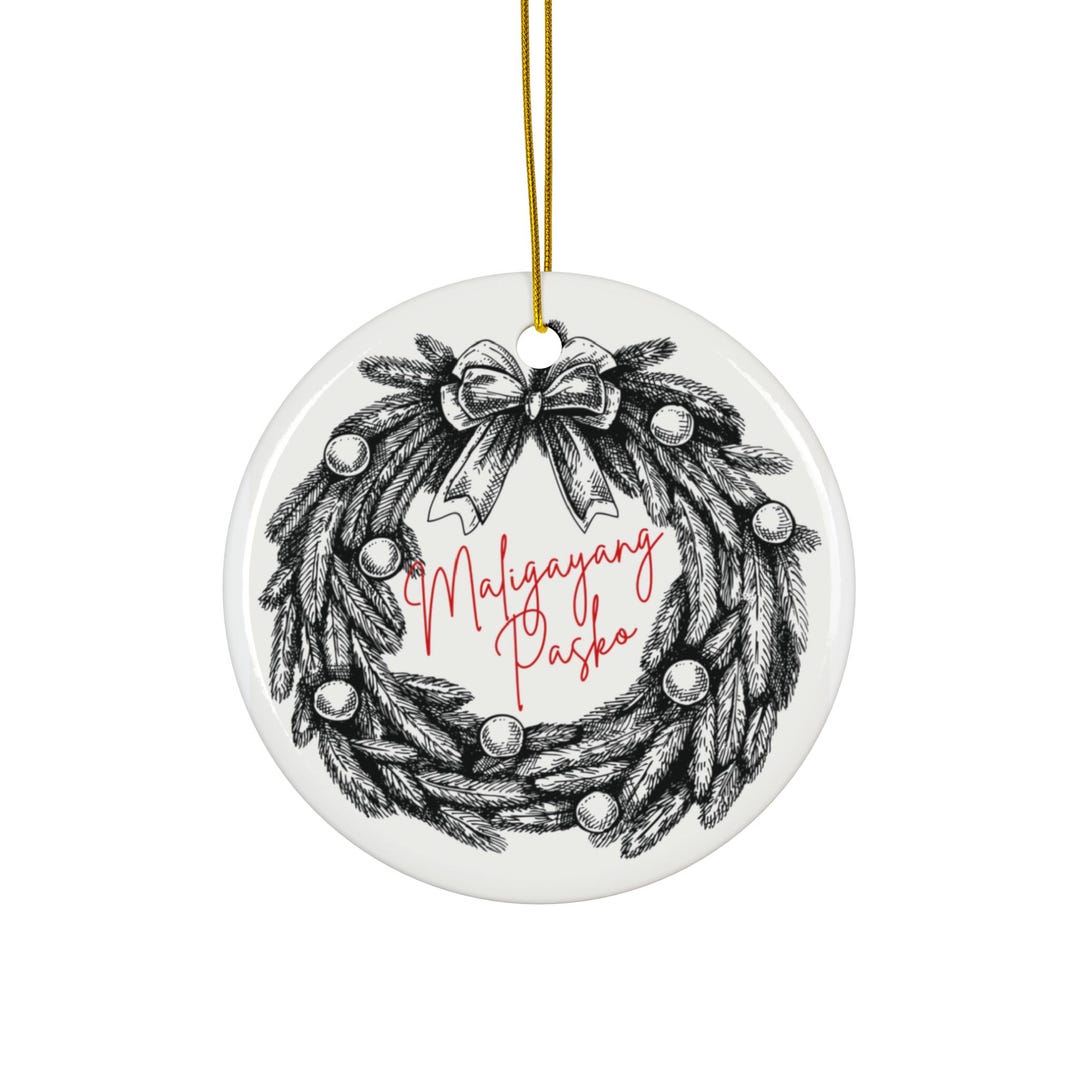 Filipino Christmas Ornament Wreath Vintage Holiday Décor Ceramic ...