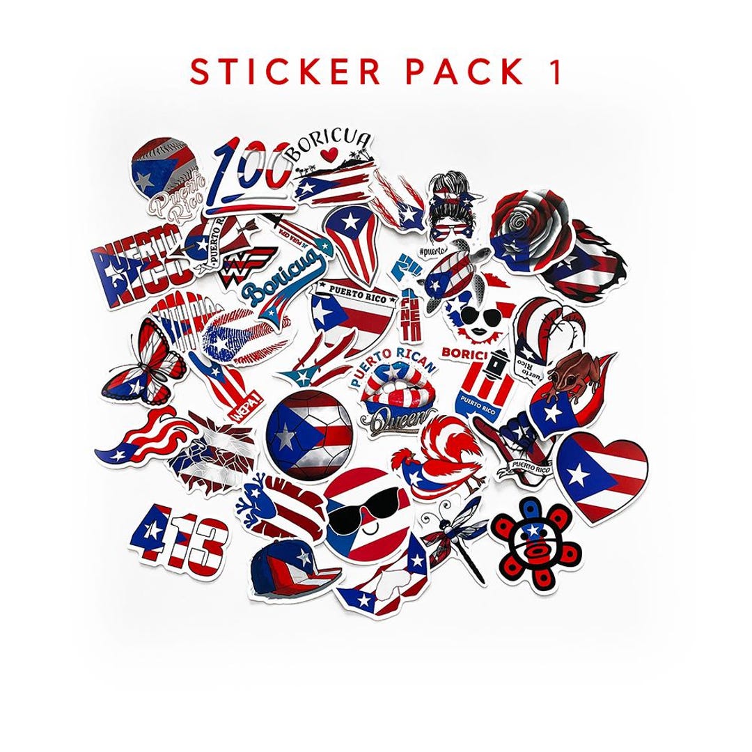 Puerto Rico Boricua Sticker Pack - Etsy